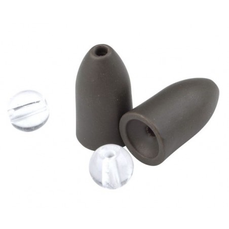 Plomb Balle Tungstène SPRO Tungsten Bullet Sinkers + perles verre
