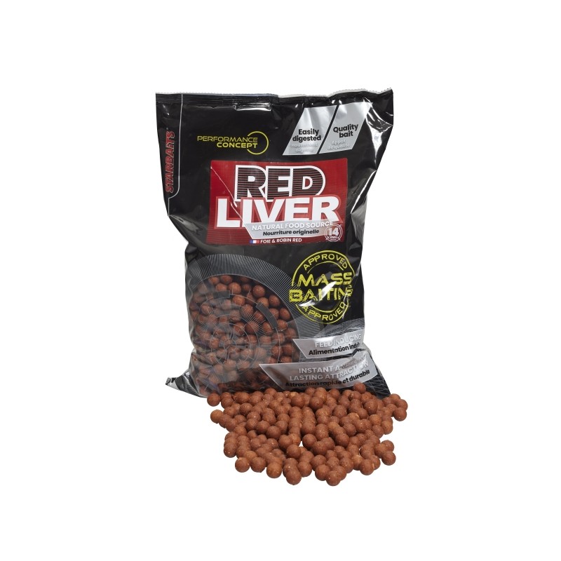 Bouillettes STARBAITS Mass Baiting Red Liver 3kg